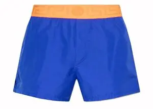Versace Greca Swim Shorts - Blue/orange