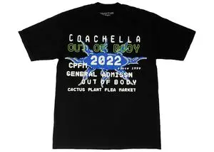 CACTUS PLANT FLEA MARKET Coachella Weekend 2 T-shirt - Black