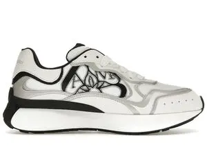Alexander McQueen Sprint Runner Sneakers - Chalk White/black/silverone-colortone