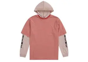 Supreme Layered Hooded Long Sleeve Top - Tan