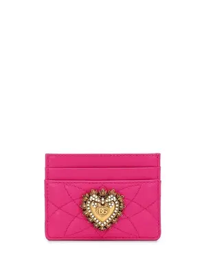 Dolce & Gabbana Devotion Leather Card Holder - Pink