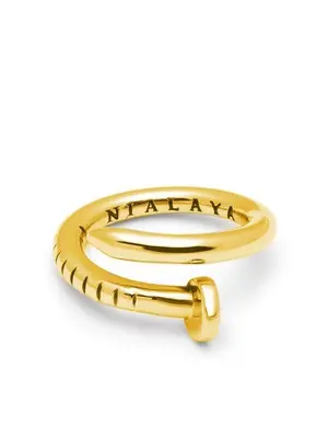 NIALAYA JEWELRY Dorje Engraved Nail Ring - Gold