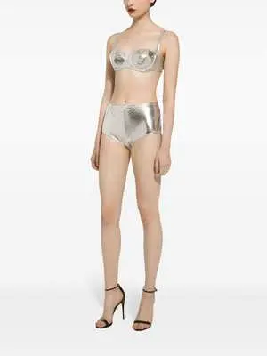Dolce & Gabbana Low-rise Foiled Briefs - Silver