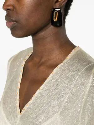 FORTE_FORTE Lurex Kaftan Maxi Dress - Neutrals