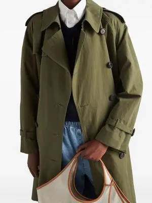 Prada Double-breasted Belted Trench Coat