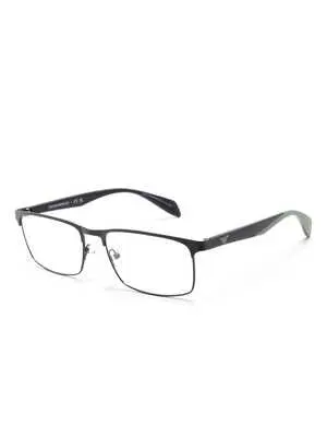 Emporio Armani Rectangle-frame Glasses - Black