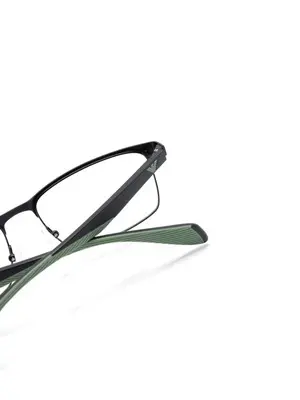 Emporio Armani Rectangle-frame Glasses - Black