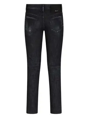 Dsquared2 Logo-patch Tapered Jeans - Black