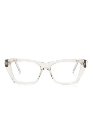 Saint Laurent Sl 657 Cat-eye Glasses - Neutrals