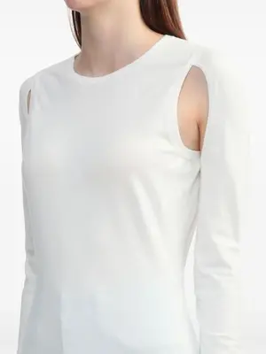 Helmut Lang Cut-out Fine-knit Jumper - White