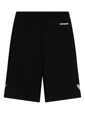 Dsquared2 Crystal-embellished Cotton Shorts