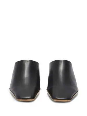 JIL SANDER Square-toe Leather Mules - Black