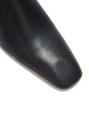 JIL SANDER Square-toe Leather Mules - Black
