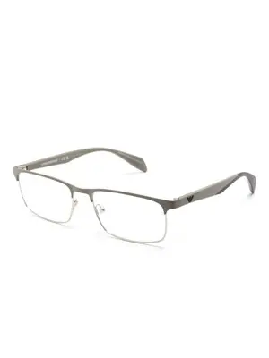 Emporio Armani Rectangle-frame Glasses - Grey
