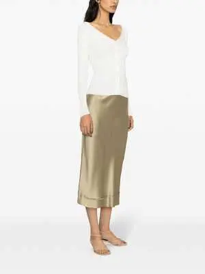 N°21 Picot-trim Fine-ribbed Cardigan
