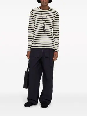JIL SANDER Belted Wide-leg Trousers - Blue