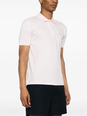 C.P. COMPANY Logo-patch Piqué Polo Shirt - Pink