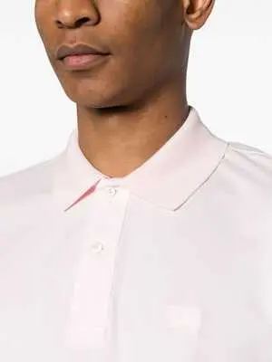 C.P. COMPANY Logo-patch Piqué Polo Shirt - Pink