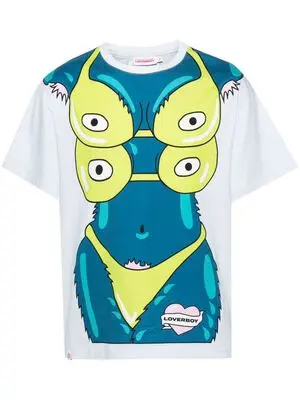 CHARLES JEFFREY Sexy Beasts Graphic-print T-shirt - Blue