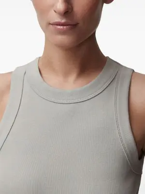 12 STOREEZ Ribbed Tank Top - Grey