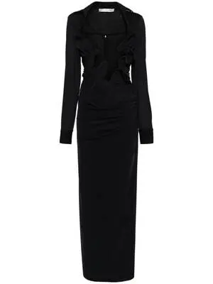 Christopher Esber Venus Plunging Maxi Dress - Black