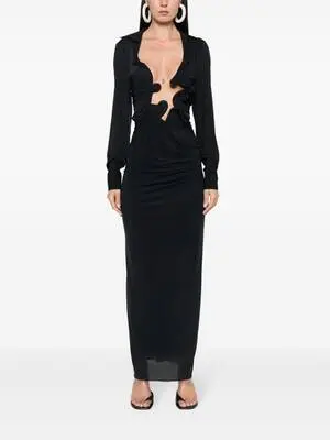 Christopher Esber Venus Plunging Maxi Dress - Black