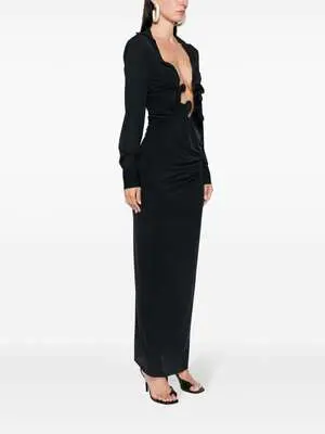 Christopher Esber Venus Plunging Maxi Dress - Black