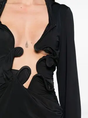 Christopher Esber Venus Plunging Maxi Dress - Black