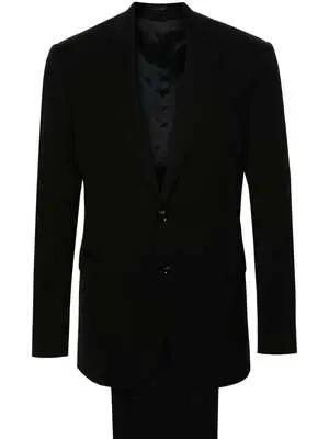 Giorgio Armani Twill Virgin-wool Suit - Black