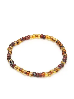 NIALAYA JEWELRY Miyuki Beaded Bracelet - Gold