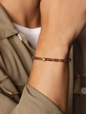 NIALAYA JEWELRY Miyuki Beaded Bracelet - Gold