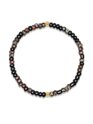 NIALAYA JEWELRY Japanese Miyuki Beaded Bracelet - Black