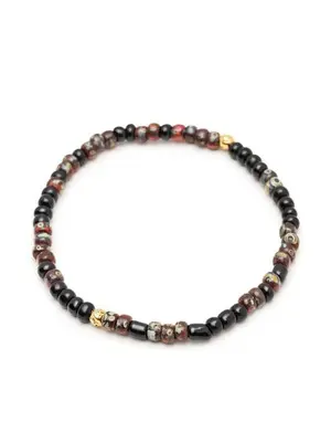 NIALAYA JEWELRY Japanese Miyuki Beaded Bracelet - Black