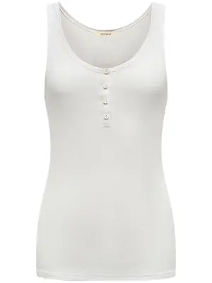 12 STOREEZ Ribbed Henley Top - Neutrals