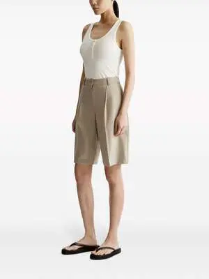 12 STOREEZ Ribbed Henley Top - Neutrals
