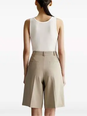 12 STOREEZ Ribbed Henley Top - Neutrals