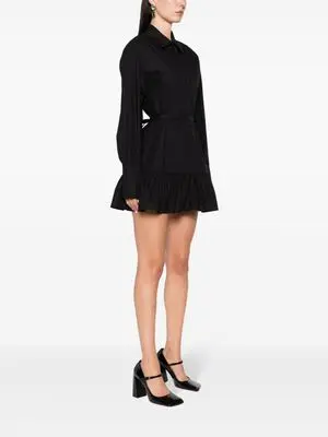 PATOU Ruffled Mini Shirtdress - Black