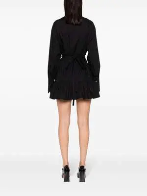 PATOU Ruffled Mini Shirtdress - Black