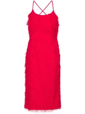 TWINSET Frayed Midi Dress