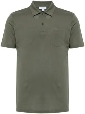Sunspel Riviera Cotton Polo Shirt - Green