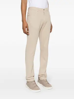 Canali Mid-rise Slim Trousers