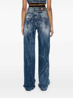 Versace Double-waist Wide-leg Jeans