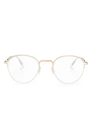 Mykita Tate Oval-frame Glasses - Gold