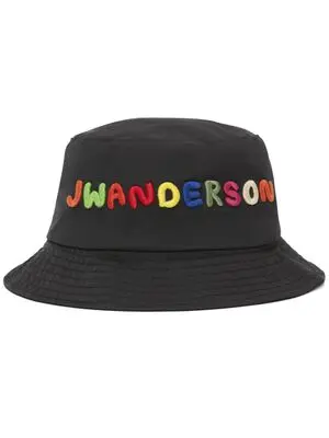 JW Anderson Logo-embroidered Bucket Hat - Black
