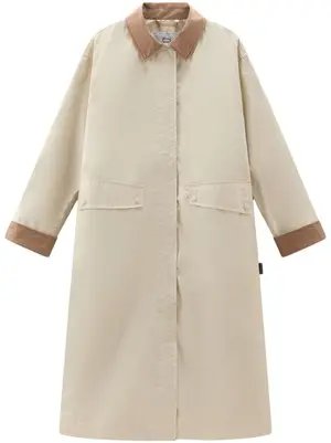 Woolrich Single-breasted Two-tone Coat
