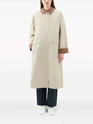 Woolrich Single-breasted Two-tone Coat