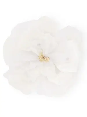 Dolce & Gabbana Floral Appliqué Brooch - White