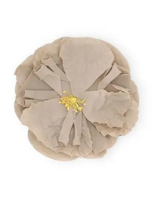 Dolce & Gabbana Floral Appliqué Brooch - Neutrals