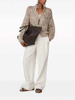 Brunello Cucinelli Round-neck Silk Top