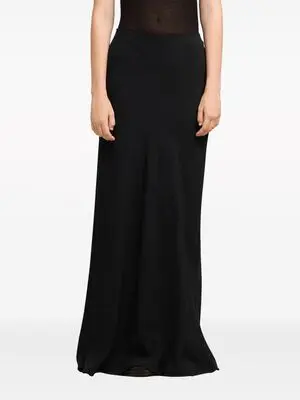 AMI Paris Bias-cut Maxi Skirt - Black